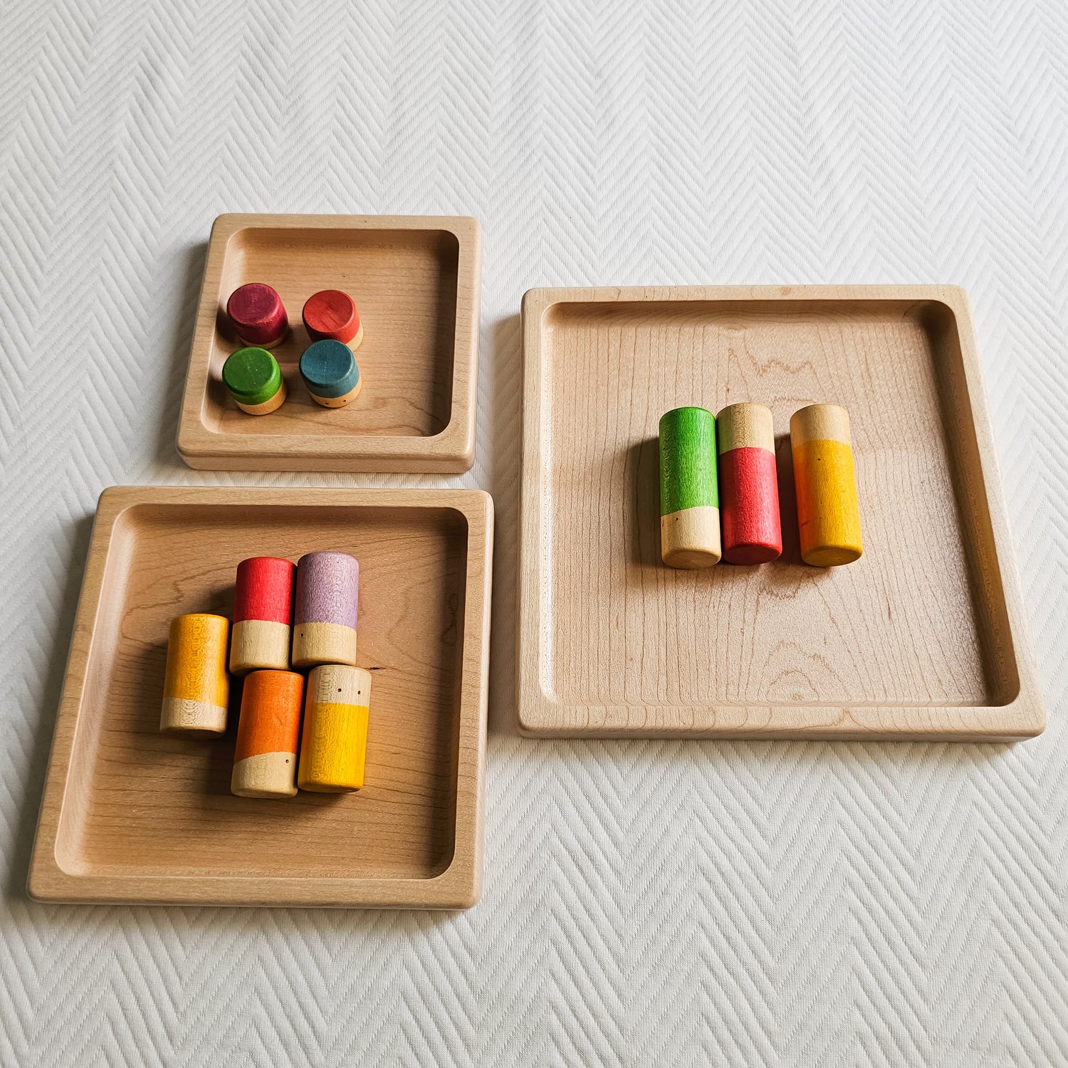 Square Stacking Sensory Plate / Tray – Woodmarkph